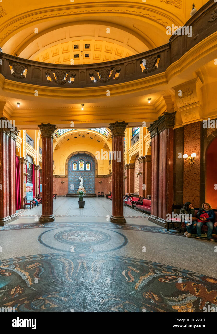 Interior of Gellert bath complex in Budapest, Hungary Stock Photo - Alamy