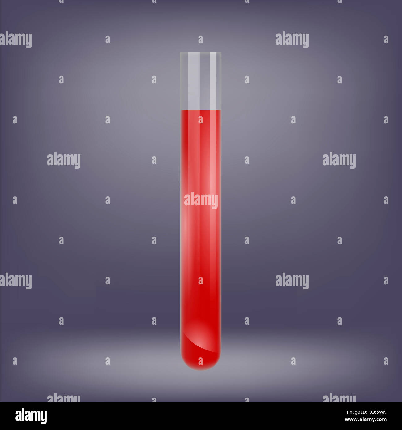 Blood Glass Tube Icon. Medical Test Stock Photo - Alamy