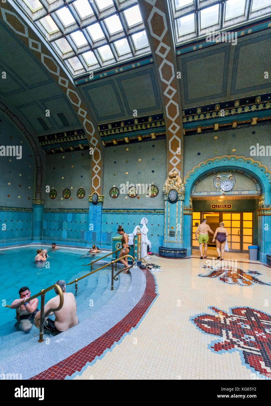 Interior of Gellert bath complex in Budapest, Hungary Stock Photo - Alamy