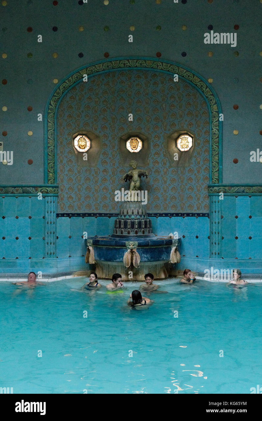 Interior of Gellert bath complex in Budapest, Hungary Stock Photo - Alamy
