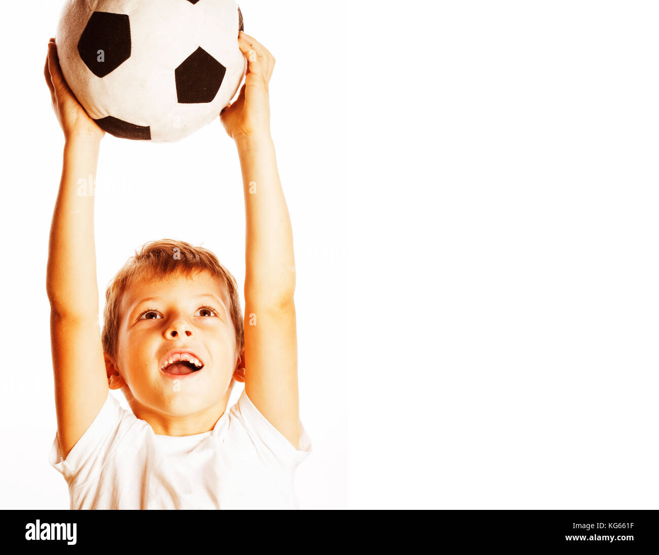 Adorable little child boy soccer Cut Out Stock Images & Pictures - Alamy