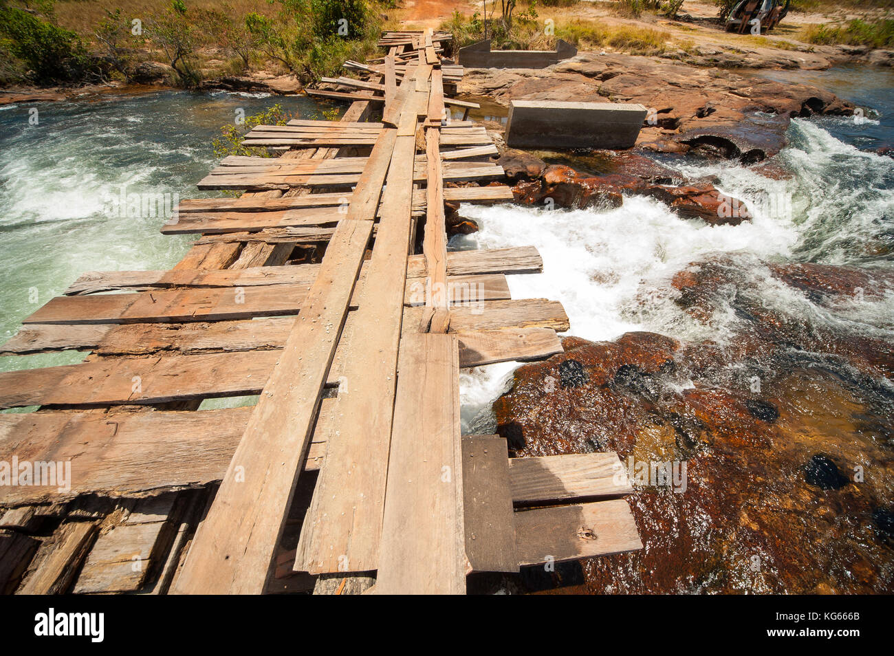 Broken wooden bridge hi-res stock photography and images - Alamy
