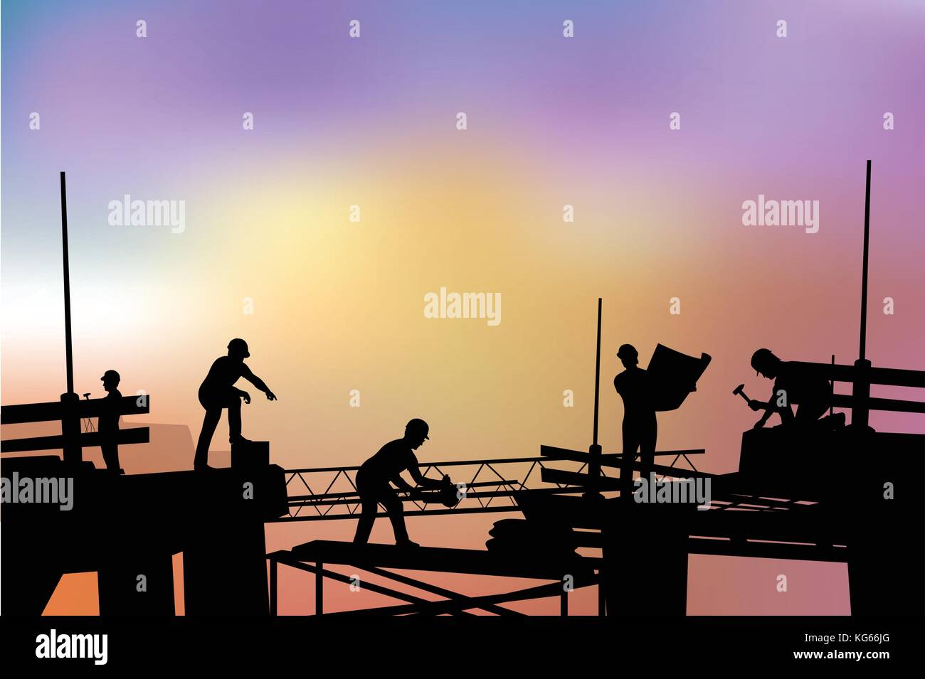 builders silhouette at sunset Stock Vector Image & Art - Alamy builders silhouette at sunset Stock Vector Image & Art - Alamy