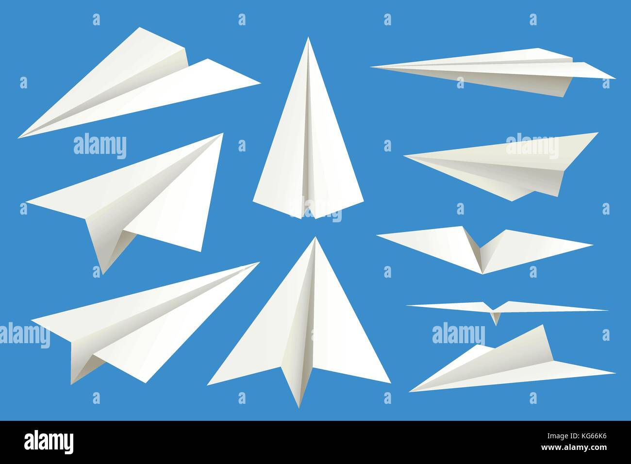 Paper craft airplane on Stock Vector Images - Alamy