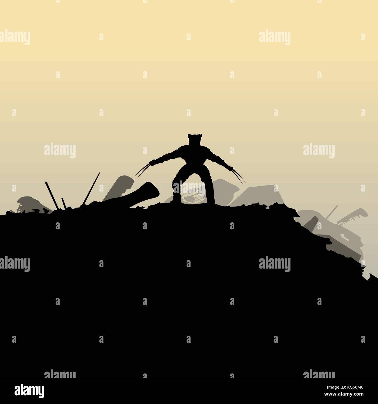 black mutant silhouette Stock Vector Image & Art - Alamy