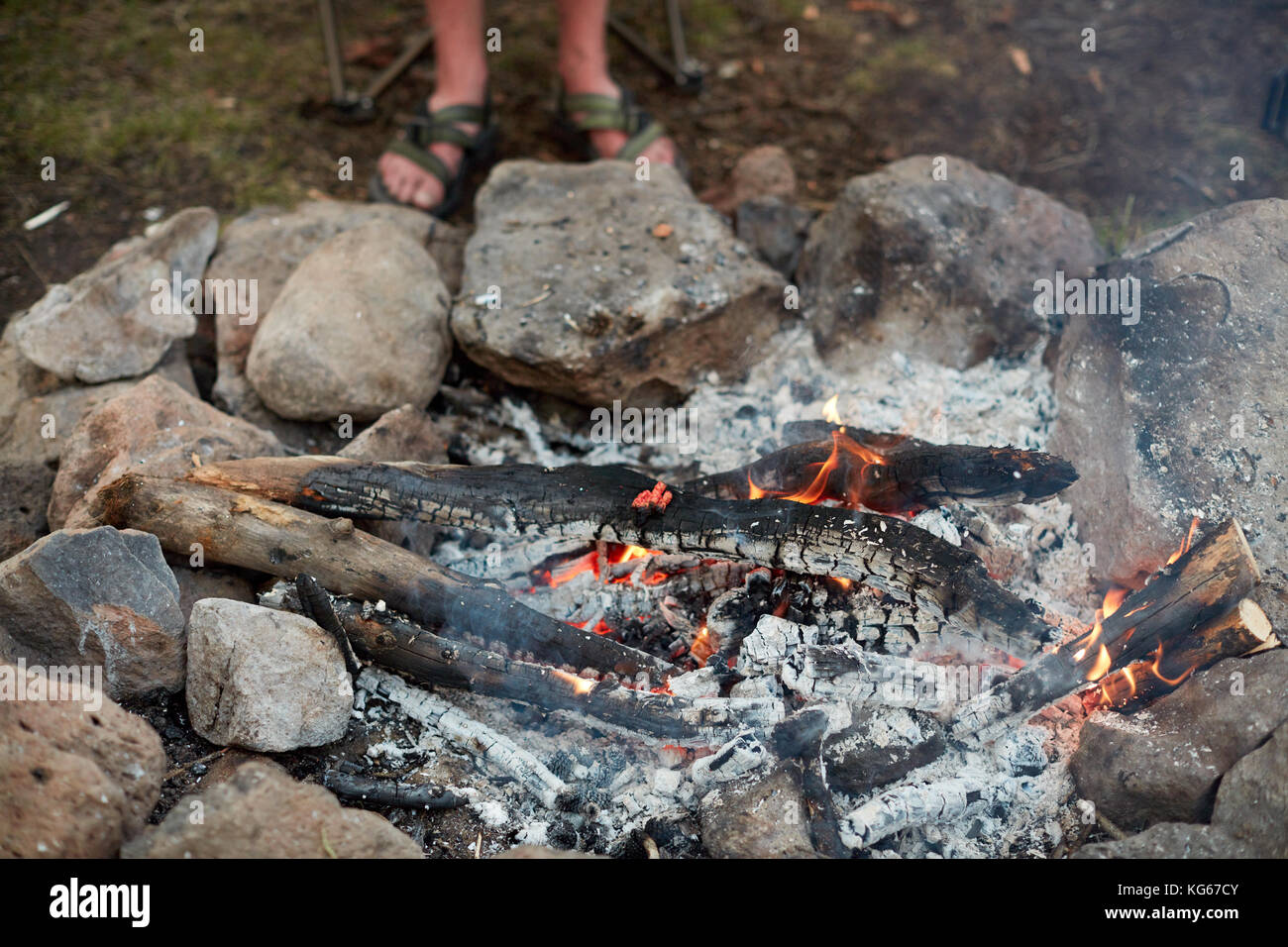 Hot campfire rocks hi-res stock photography and images - Alamy
