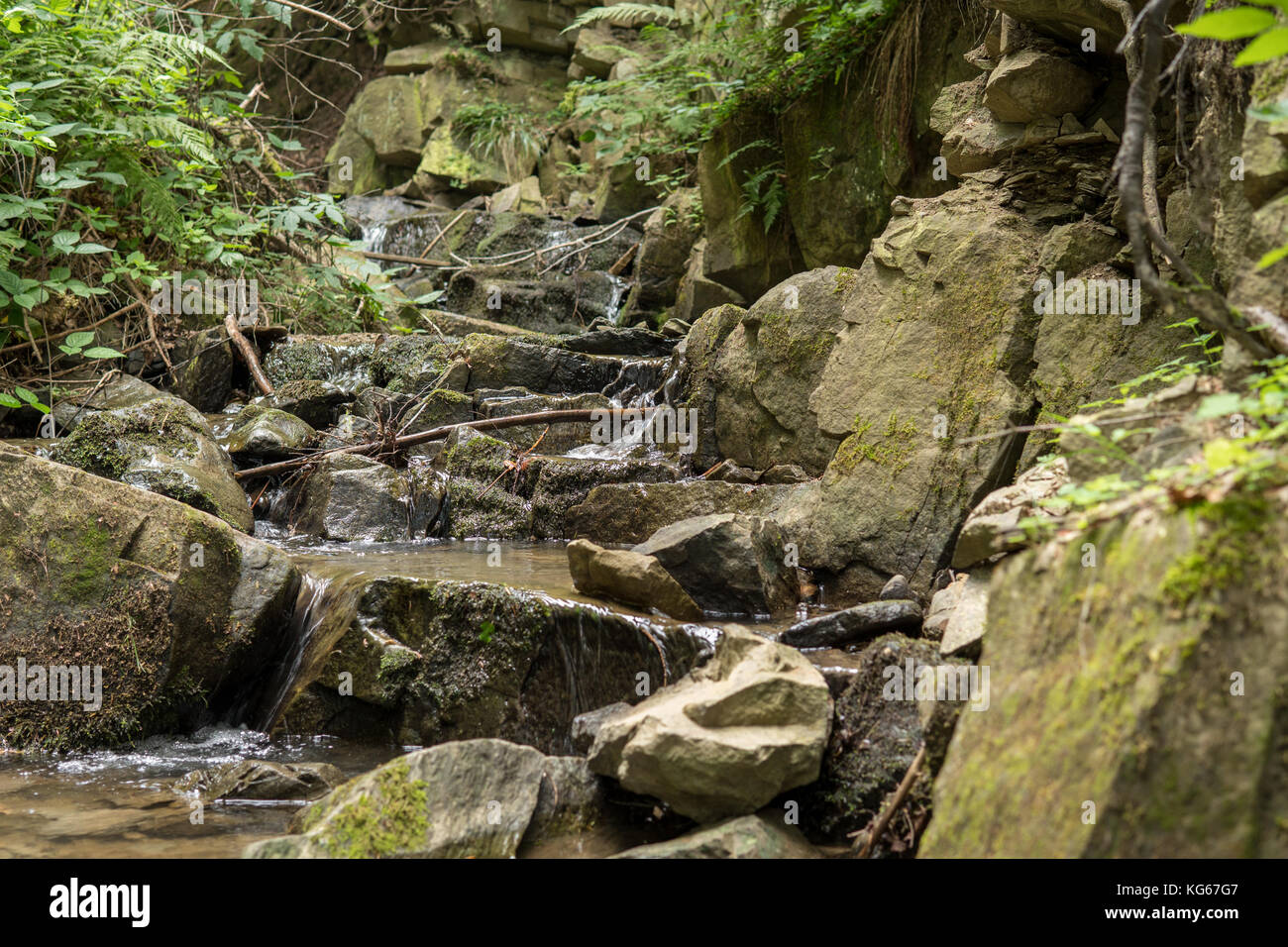 Small mountain rock waterfall hi-res stock photography and images - Alamy