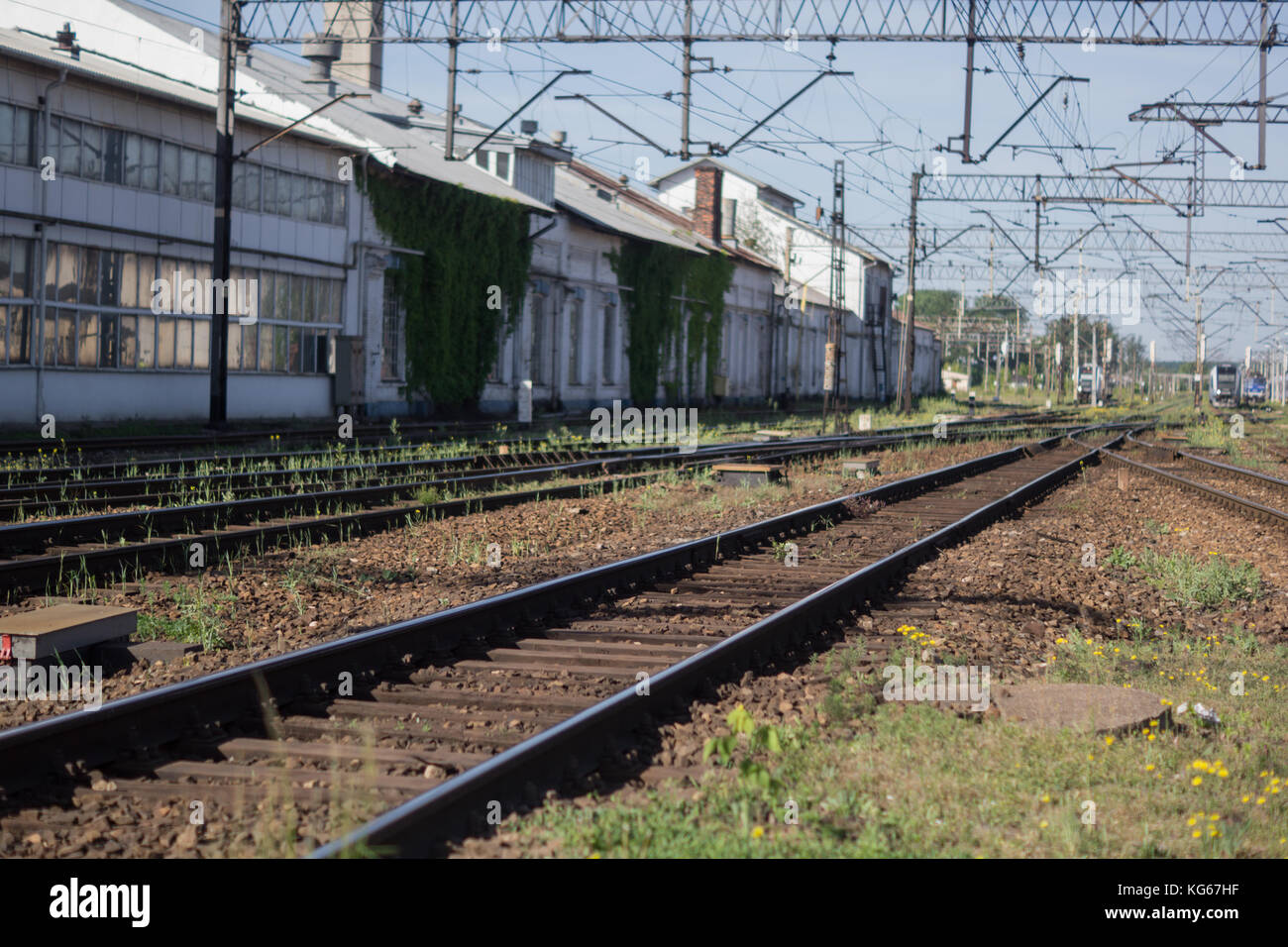 steel railroad tracks Stock Photo - Alamy