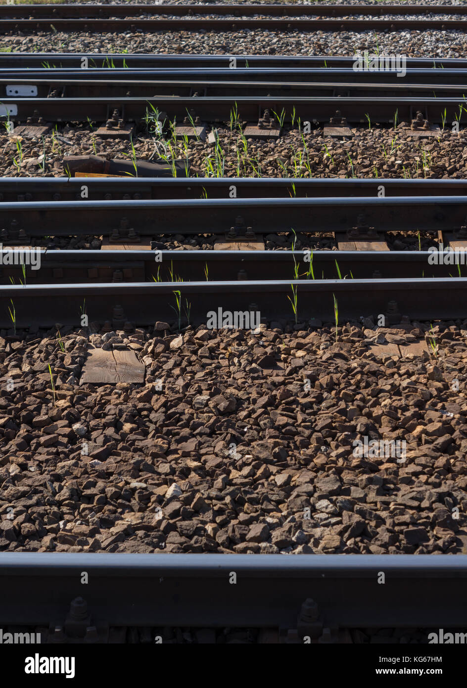 steel railroad tracks Stock Photo - Alamy