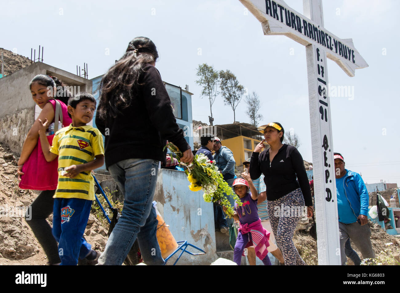 All Saints Day in Lima cemetery, Peru Stock Photo - Alamy