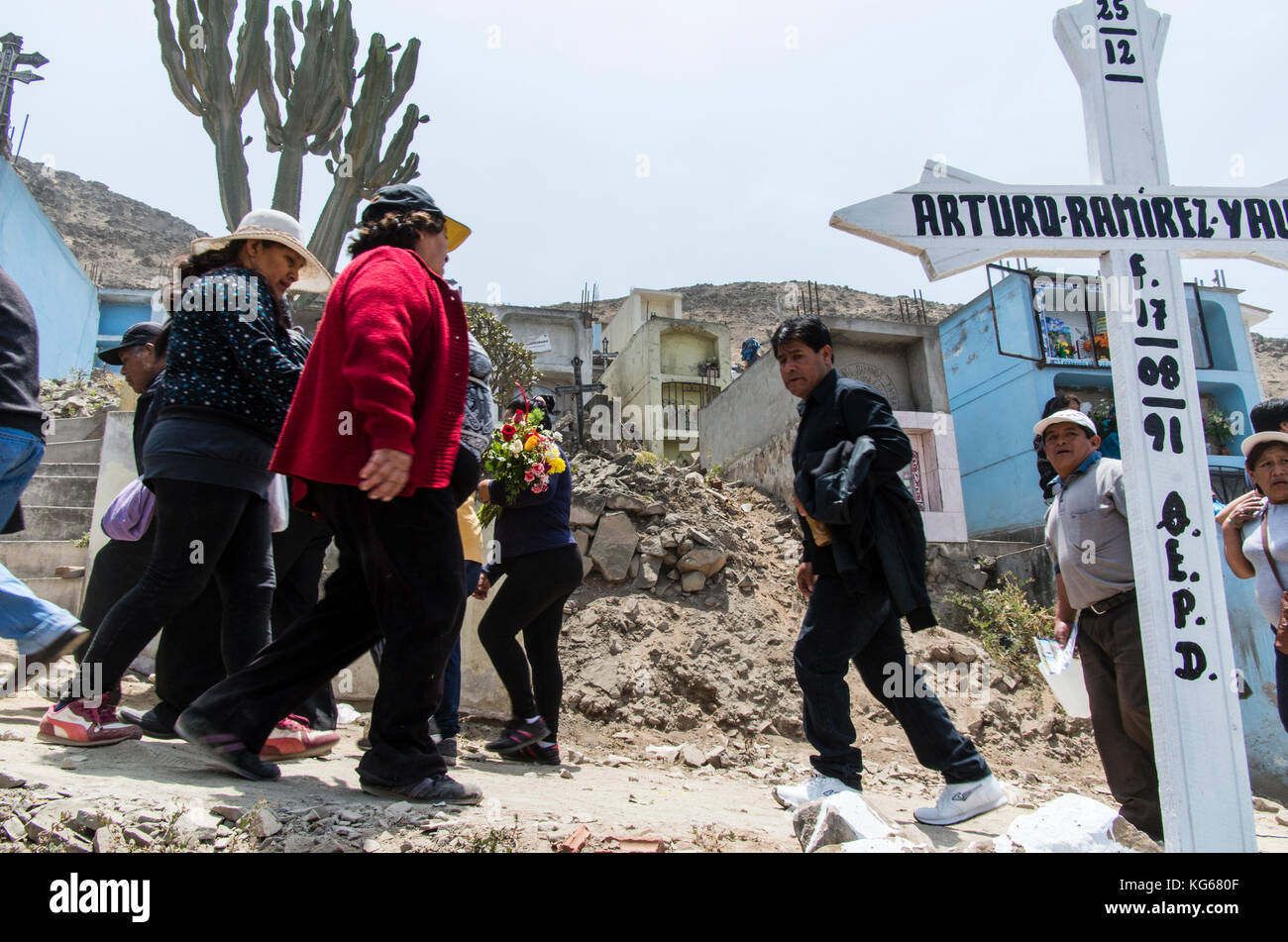 All Saints Day in Lima cemetery, Peru Stock Photo - Alamy