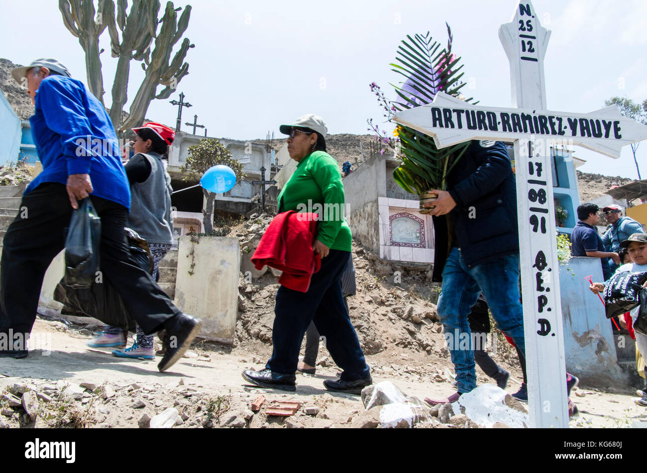 All Saints Day in Lima cemetery, Peru Stock Photo - Alamy