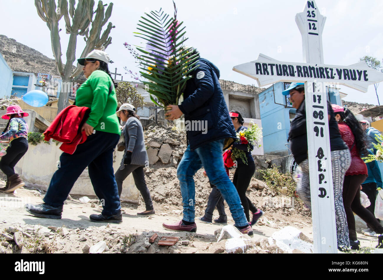 All Saints Day in Lima cemetery, Peru Stock Photo - Alamy
