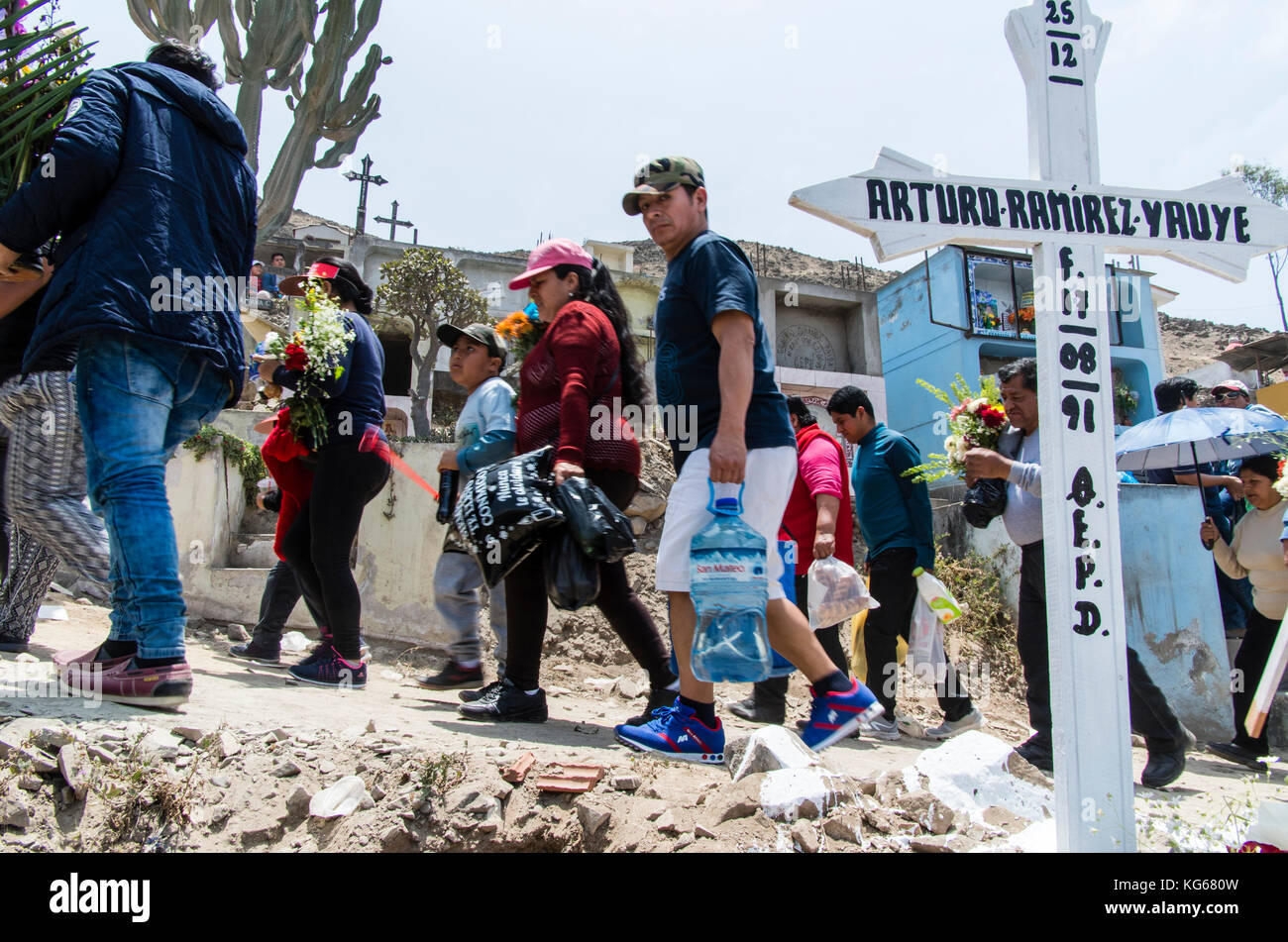 All Saints Day in Lima cemetery, Peru Stock Photo - Alamy