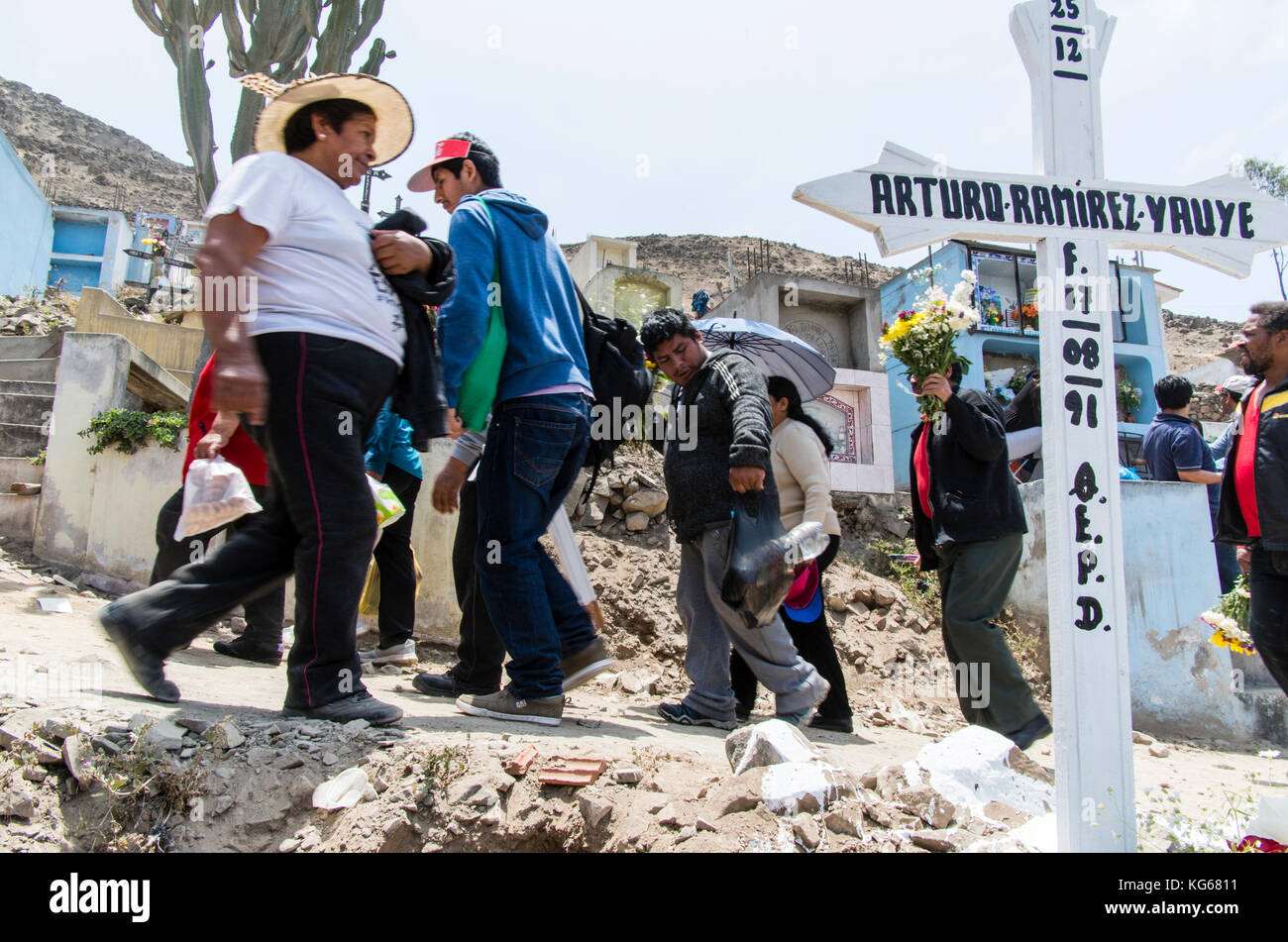 All Saints Day in Lima cemetery, Peru Stock Photo - Alamy