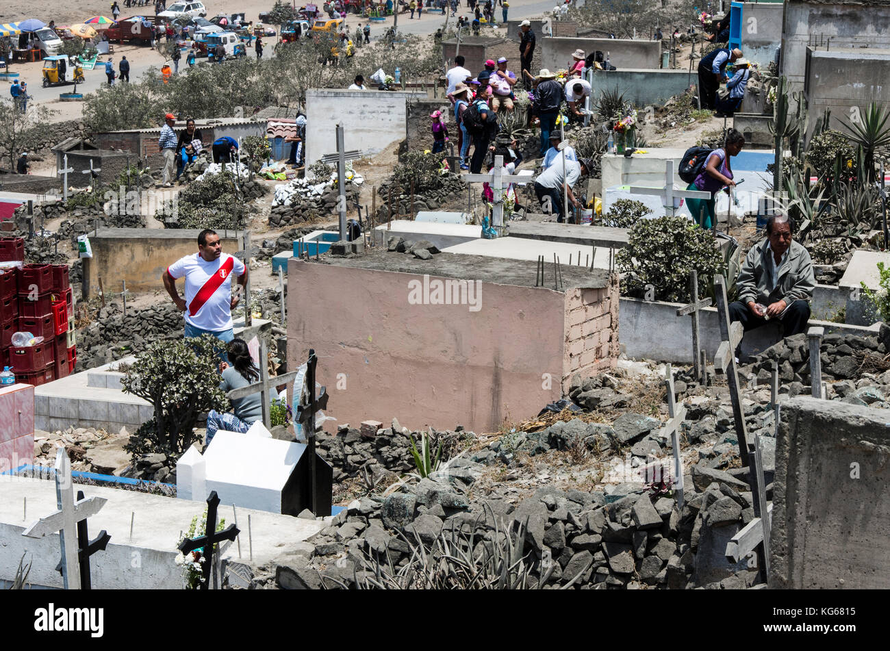 All Saints Day in Lima cemetery, Peru Stock Photo - Alamy