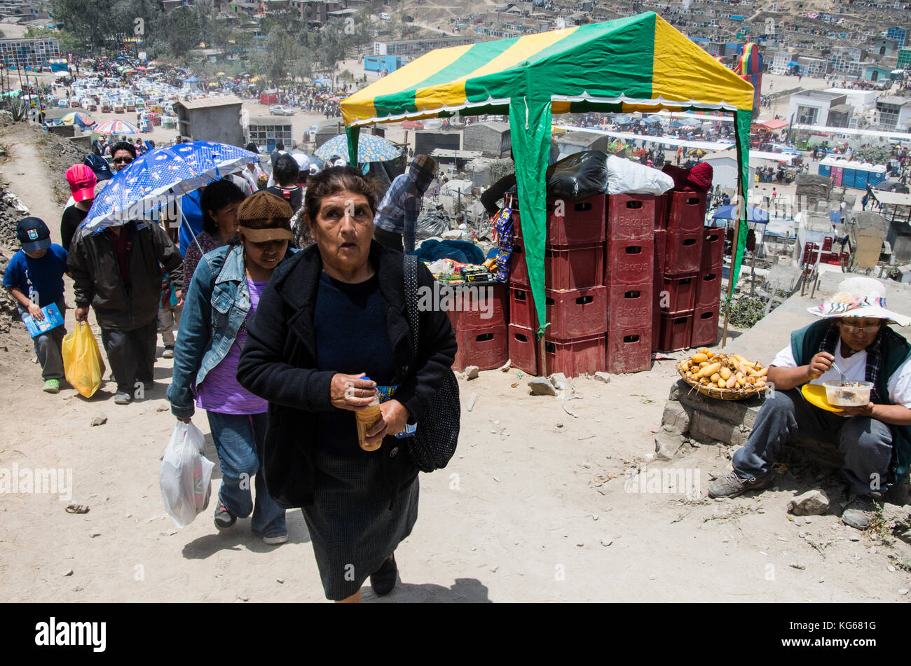 All Saints Day in Lima cemetery, Peru Stock Photo - Alamy