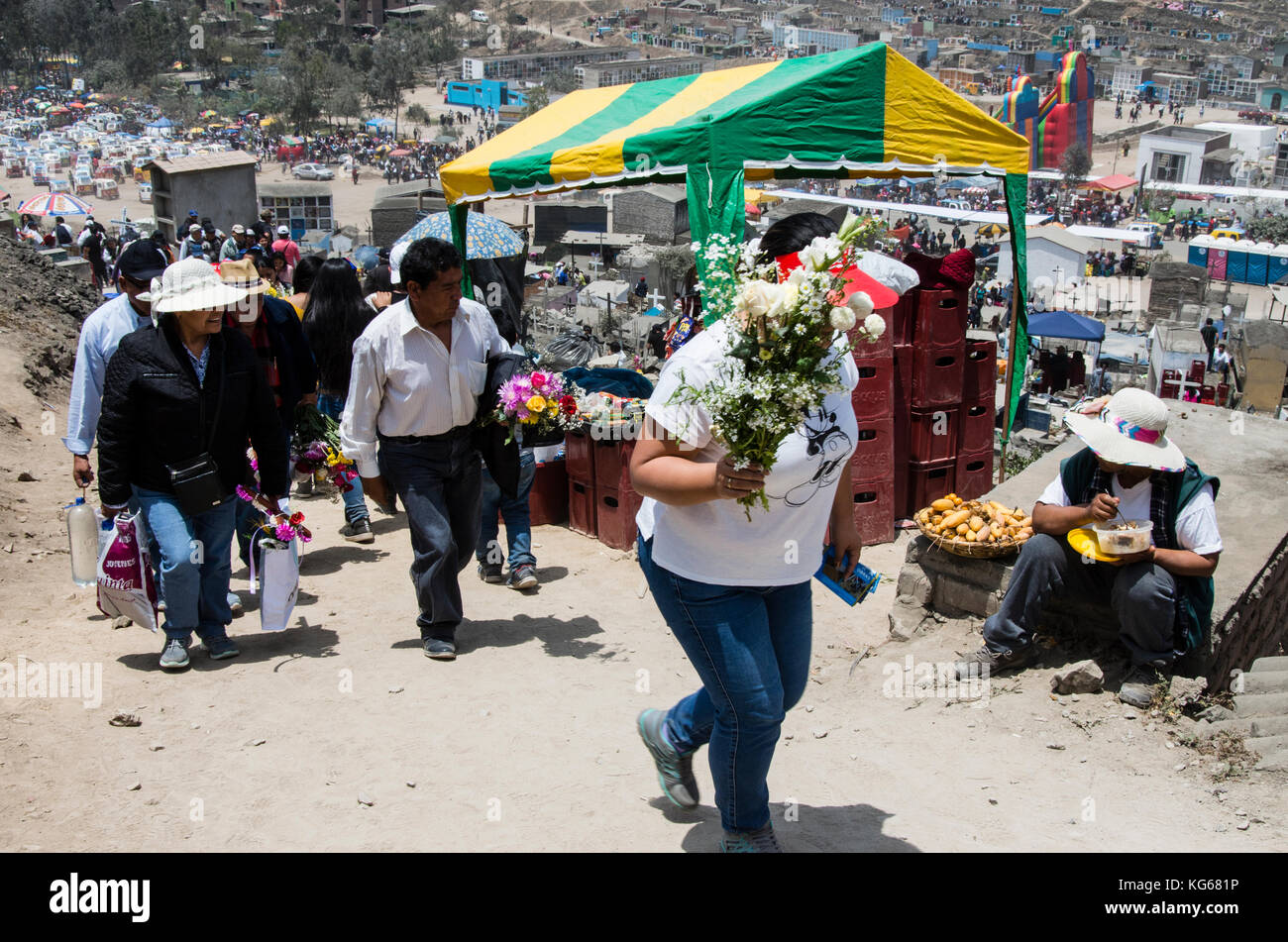 All Saints Day in Lima cemetery, Peru Stock Photo - Alamy