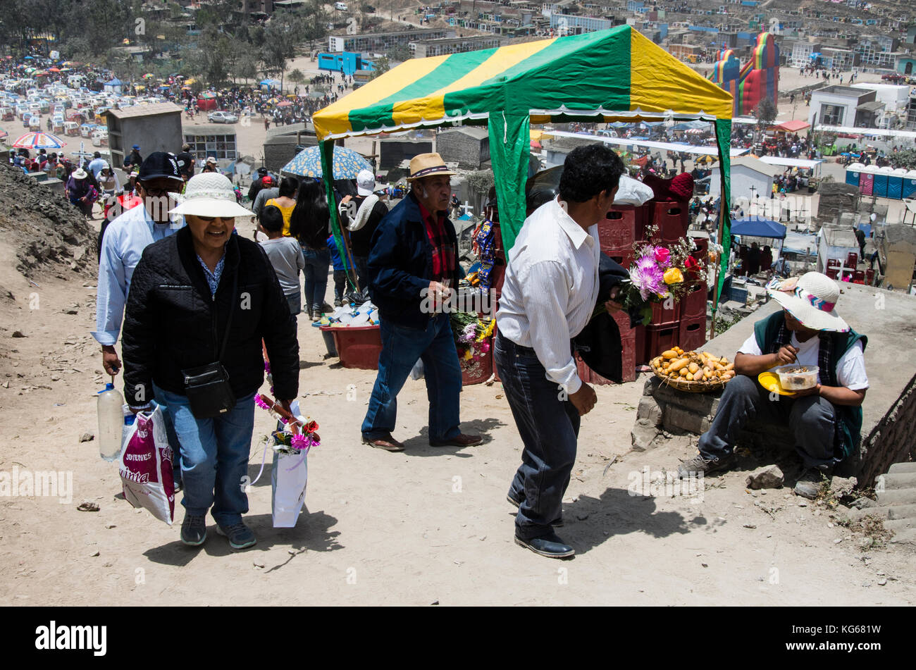 All Saints Day in Lima cemetery, Peru Stock Photo - Alamy