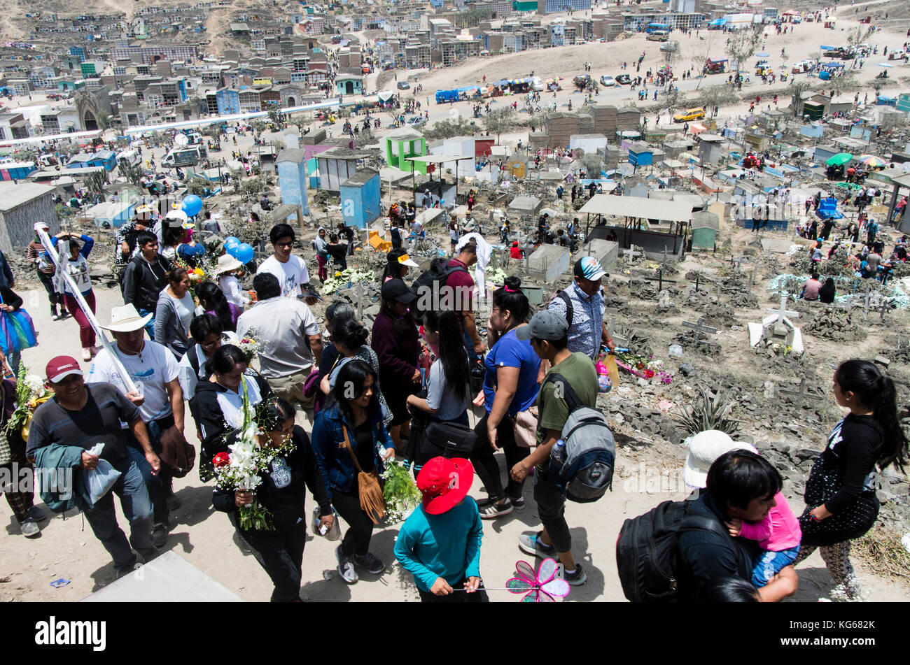 All Saints Day in Lima cemetery, Peru Stock Photo - Alamy