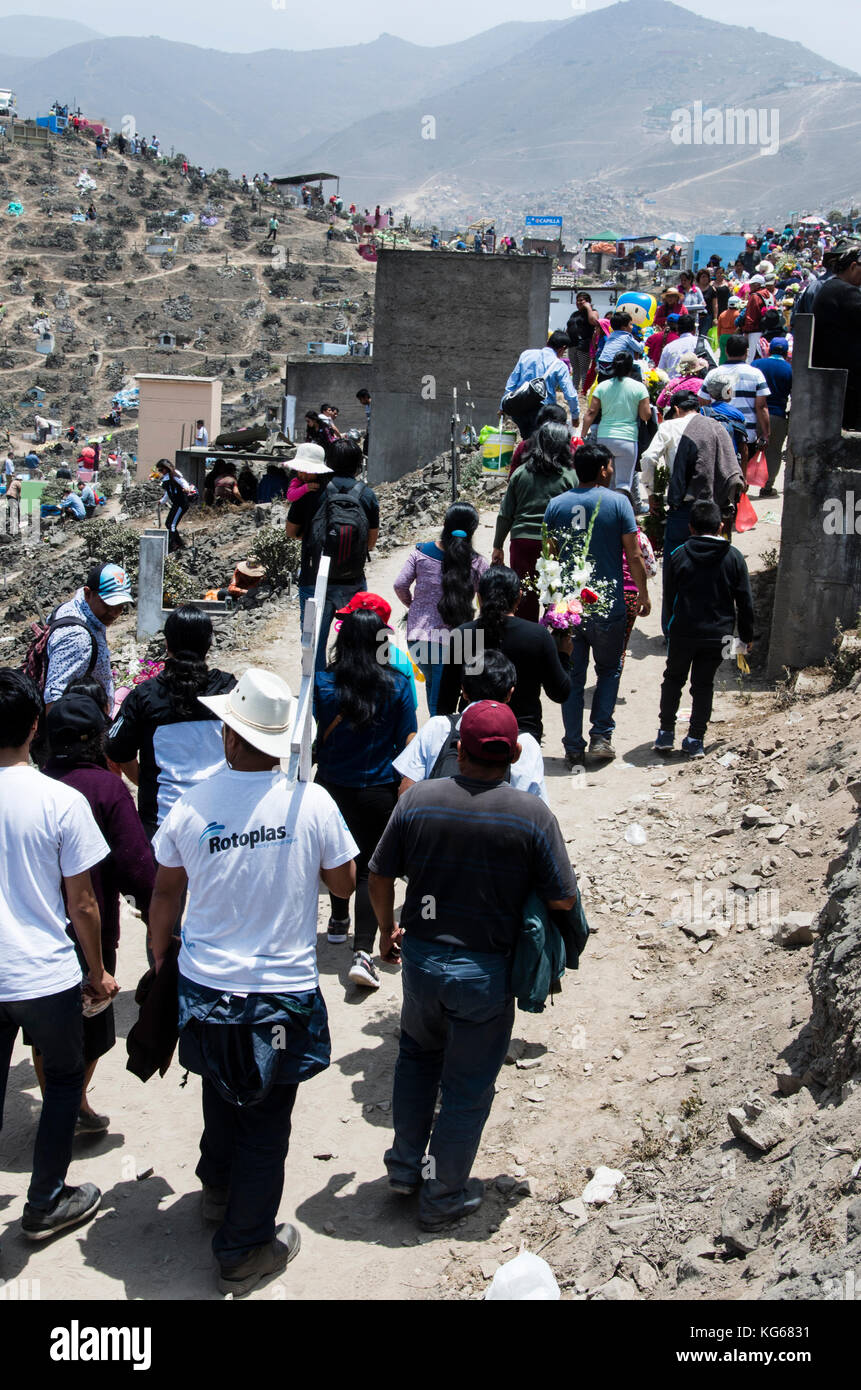All Saints Day in Lima cemetery, Peru Stock Photo - Alamy