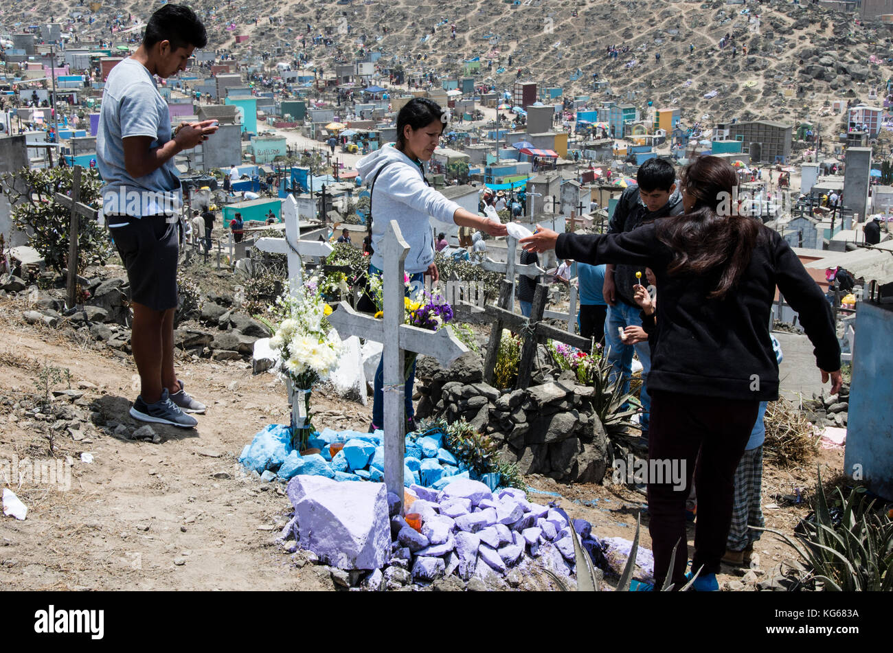 All Saints Day in Lima cemetery, Peru Stock Photo - Alamy