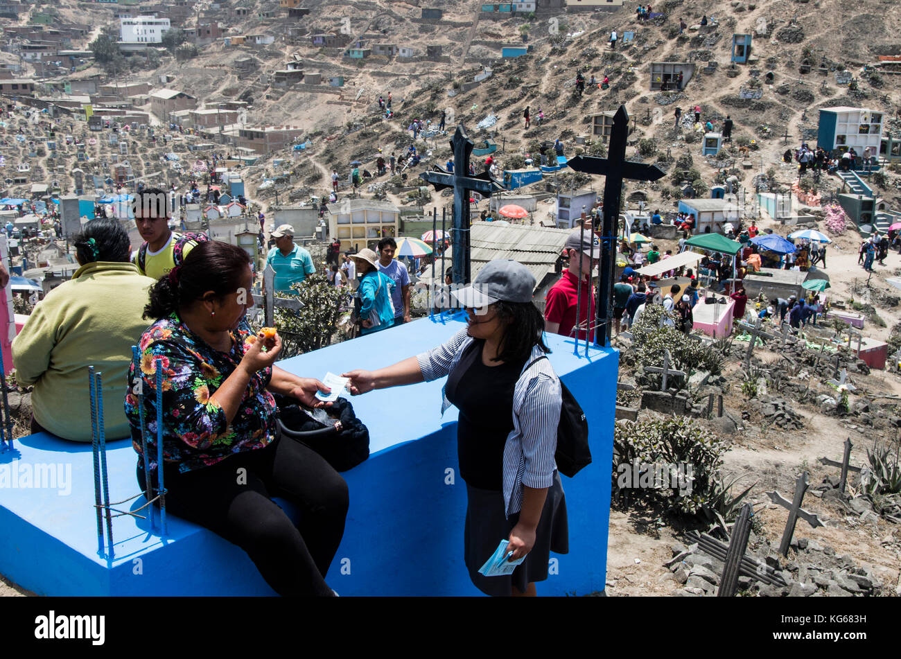 All Saints Day in Lima cemetery, Peru Stock Photo - Alamy