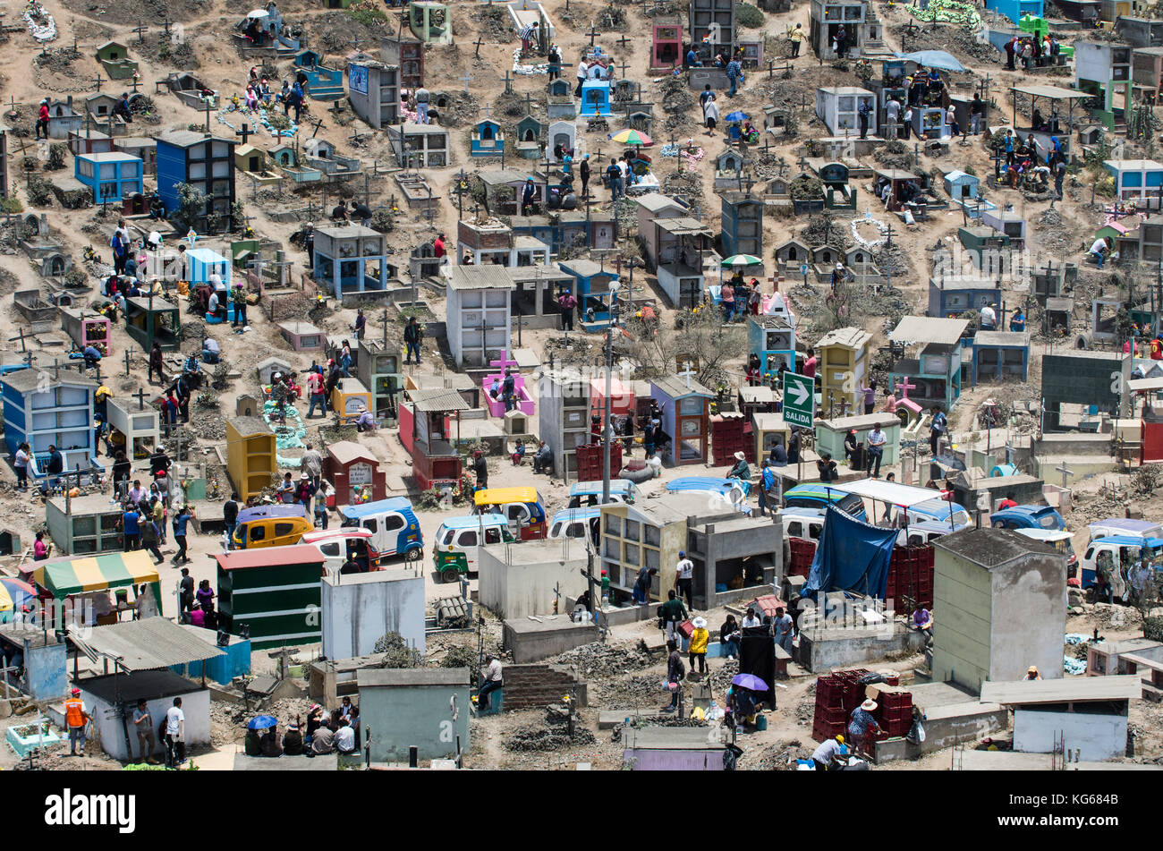 All Saints Day in Lima cemetery, Peru Stock Photo - Alamy