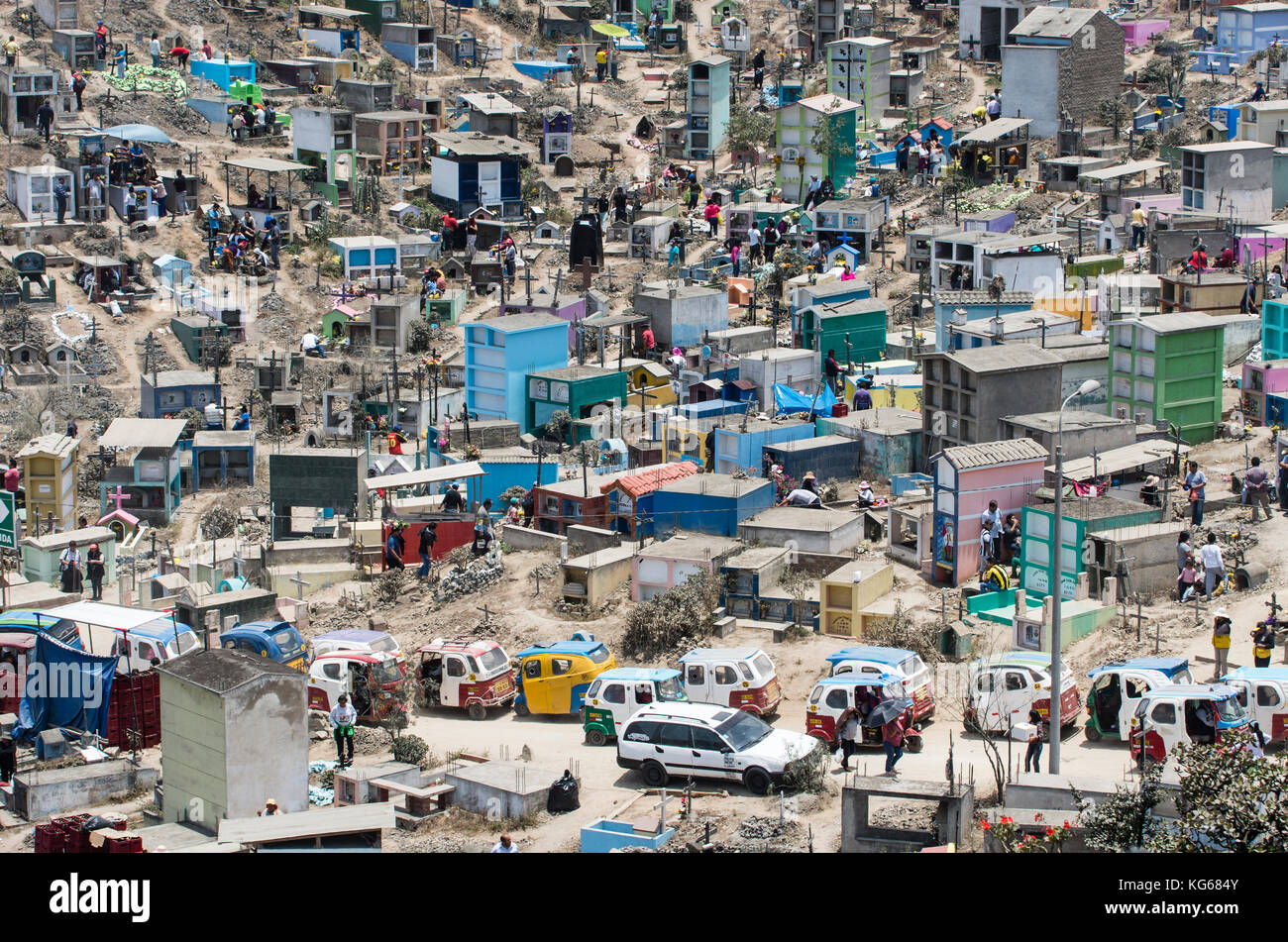 All Saints Day in Lima cemetery, Peru Stock Photo - Alamy