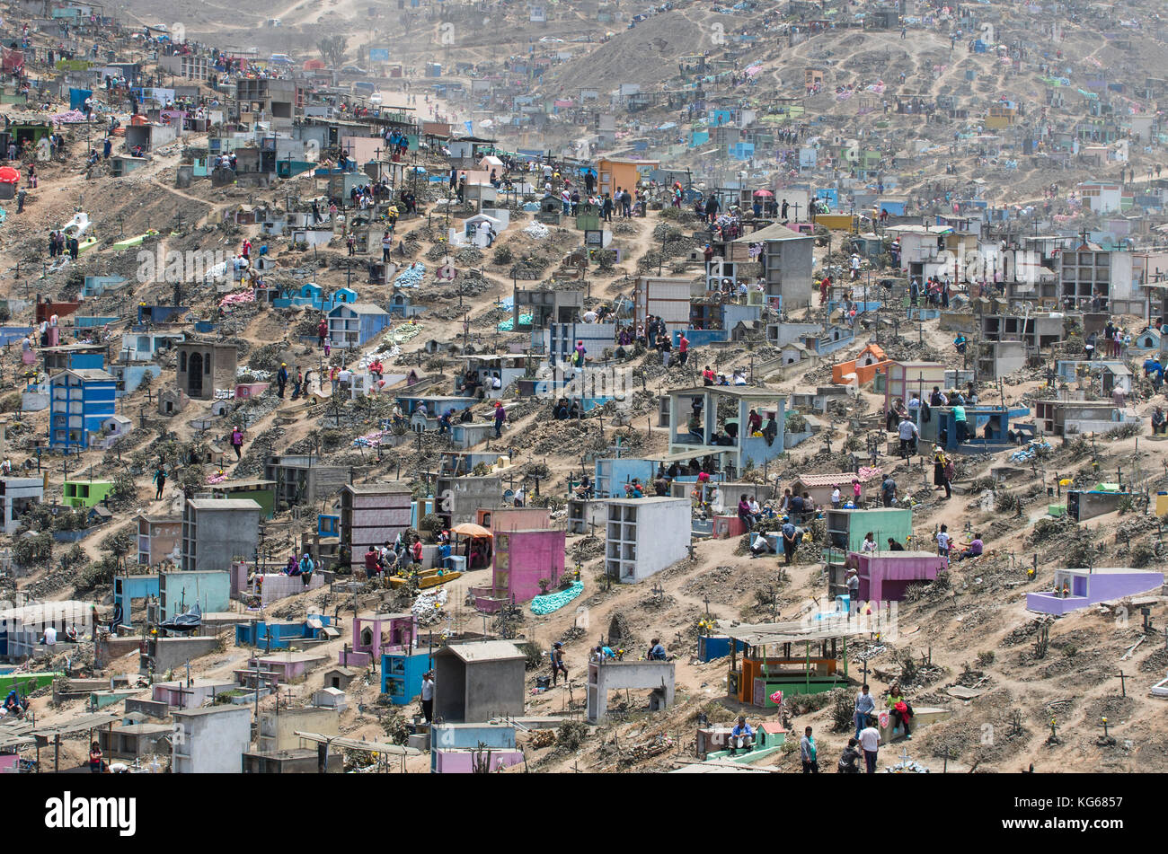 All Saints Day in Lima cemetery, Peru Stock Photo - Alamy