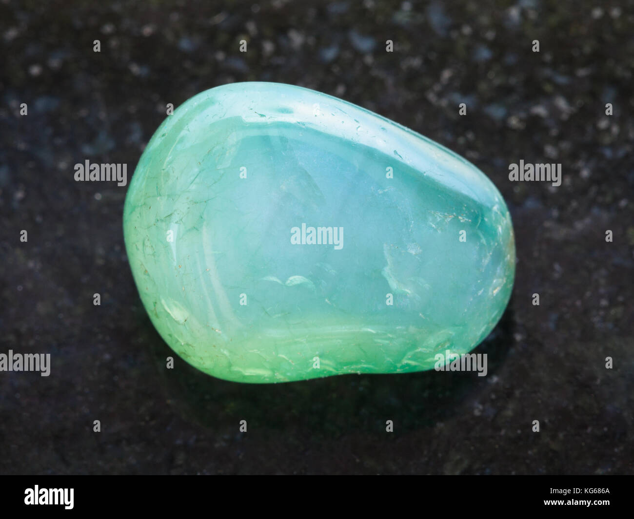 macro shooting of natural mineral rock specimen - polished green ...