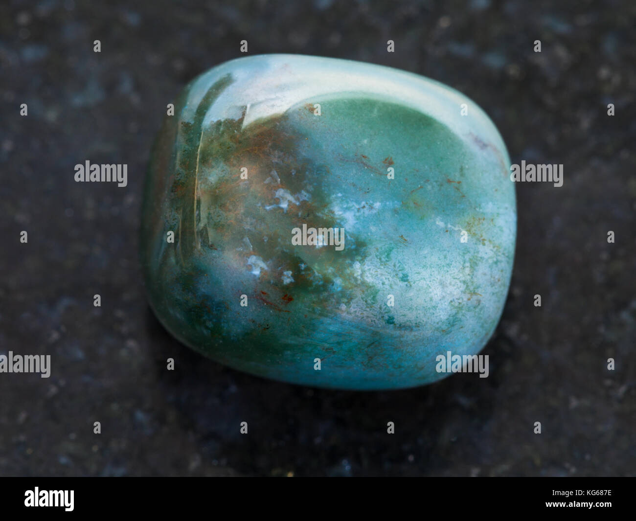 macro shooting of natural mineral rock specimen - polished Bloodstone ...