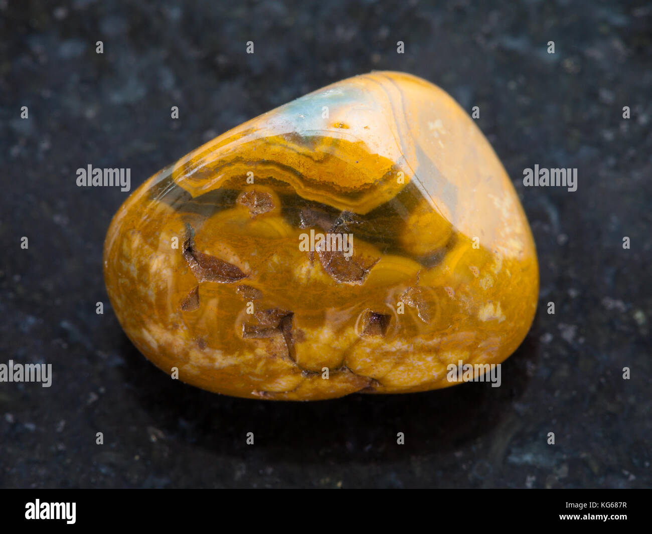 macro shooting of natural mineral rock specimen - polished Leopard Skin ...