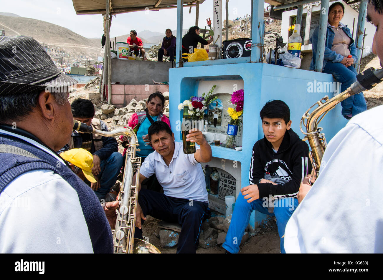 All Saints Day in Lima cemetery, Peru Stock Photo - Alamy