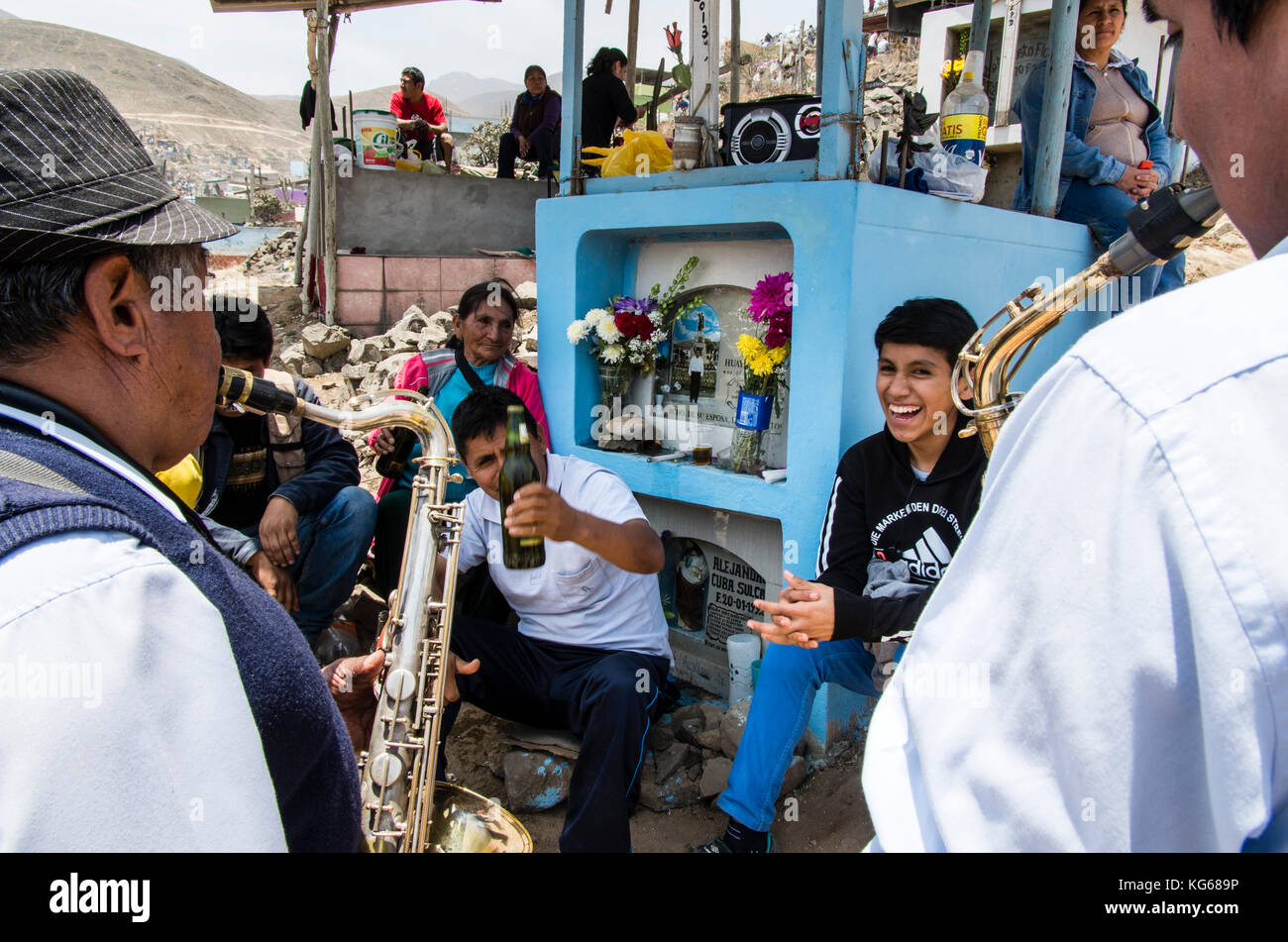 All Saints Day in Lima cemetery, Peru Stock Photo - Alamy