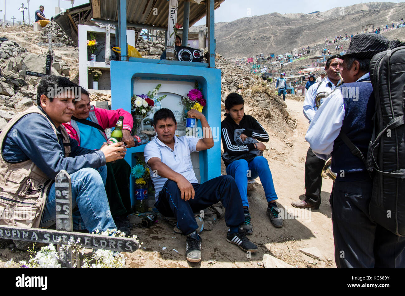All Saints Day in Lima cemetery, Peru Stock Photo - Alamy