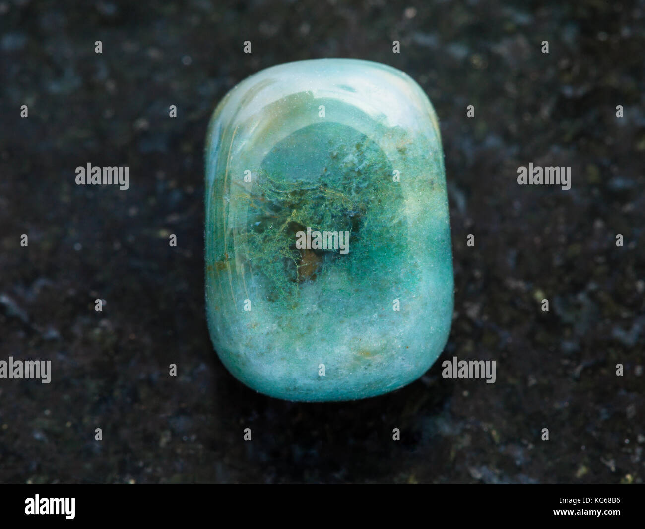 macro shooting of natural mineral rock specimen - polished heliotrope ...