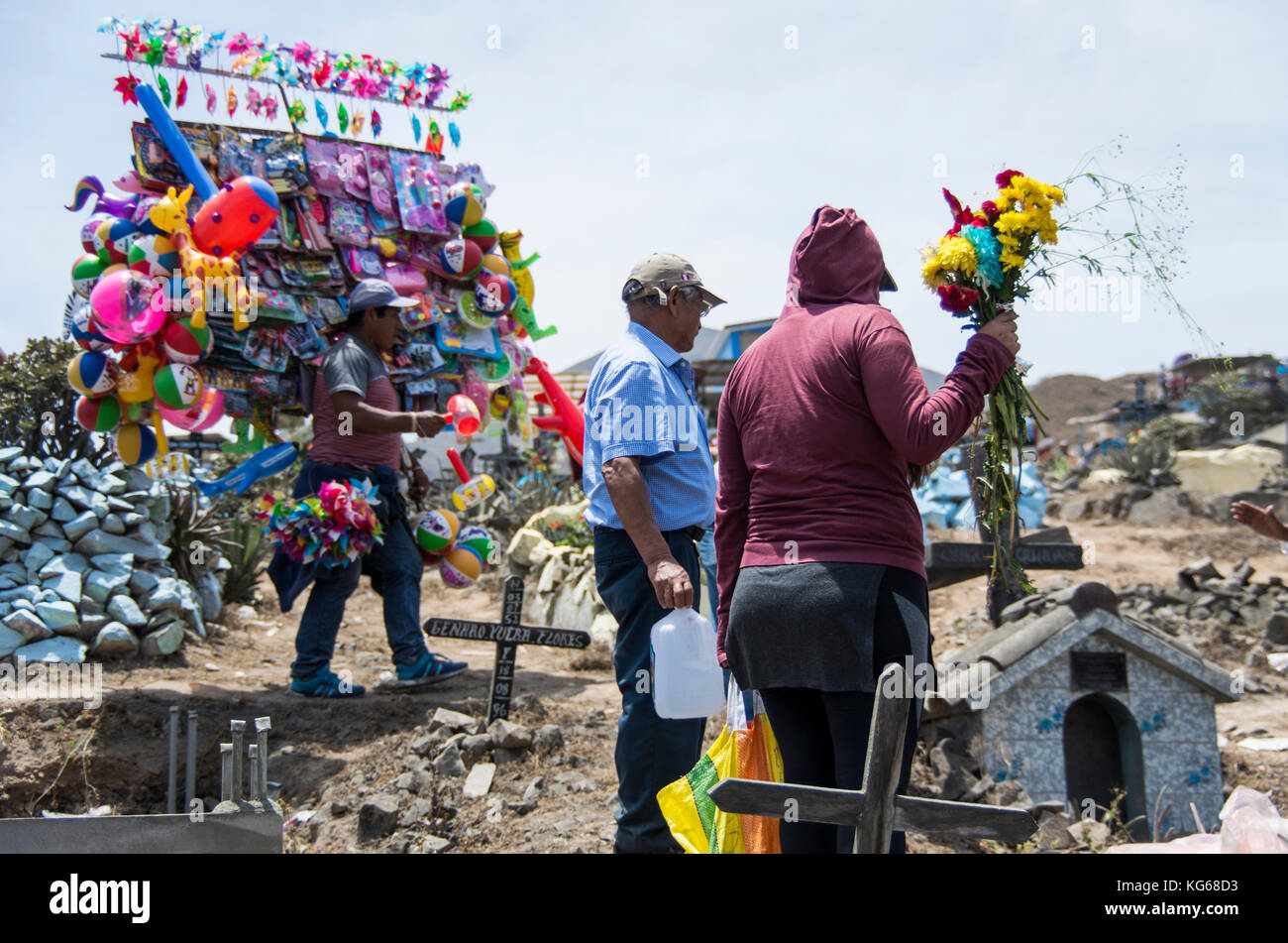 All Saints Day in Lima cemetery, Peru Stock Photo - Alamy