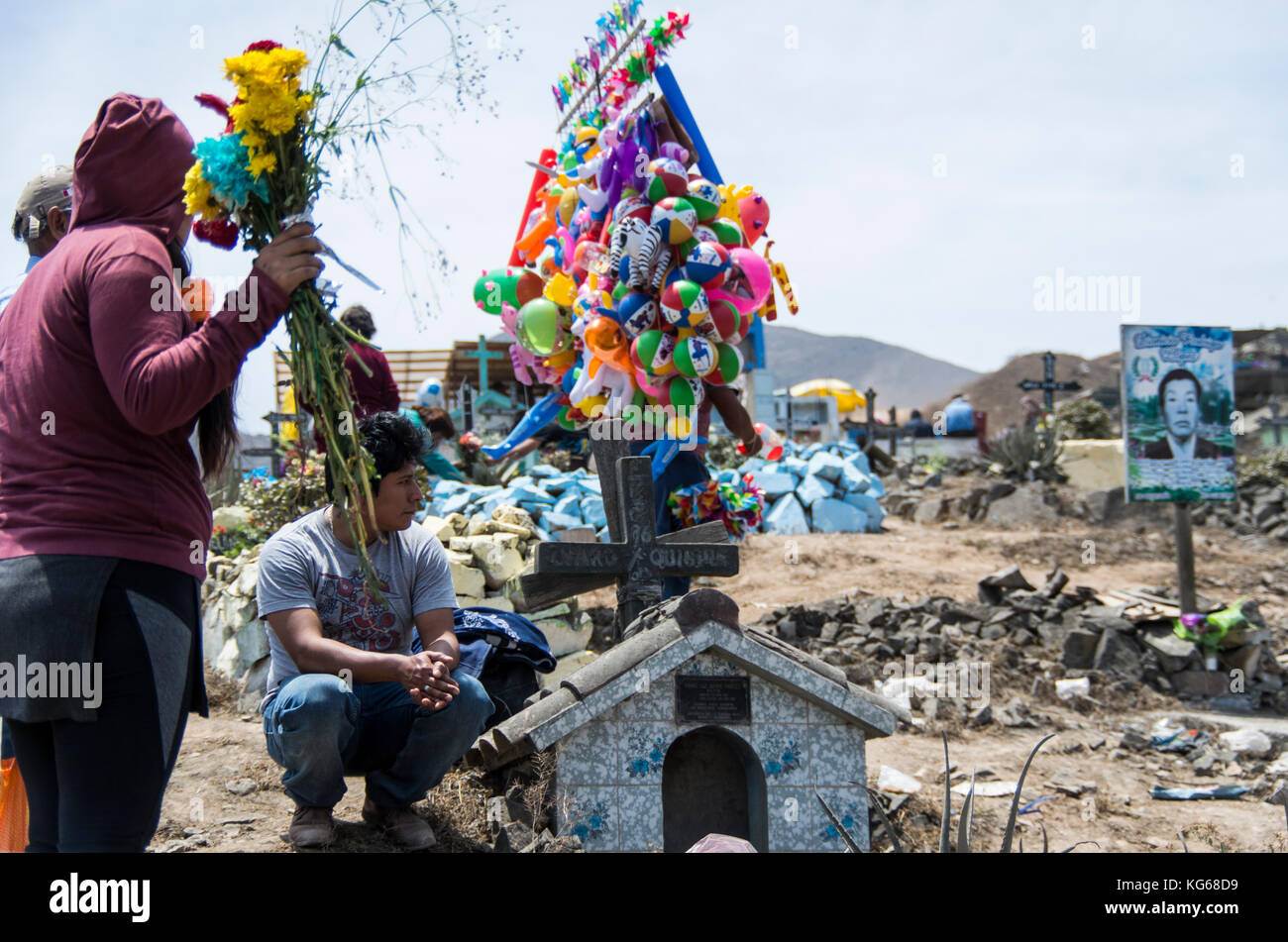 All Saints Day in Lima cemetery, Peru Stock Photo - Alamy