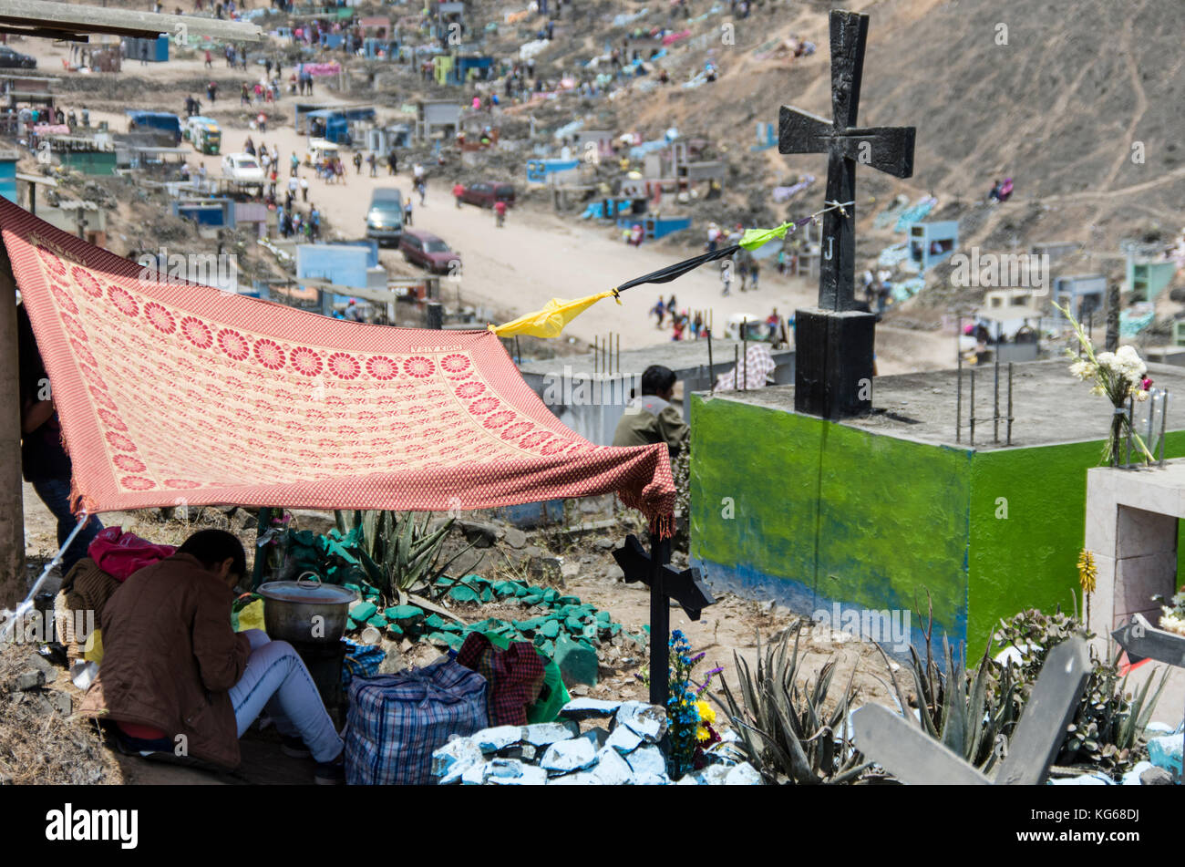 All Saints Day in Lima cemetery, Peru Stock Photo - Alamy