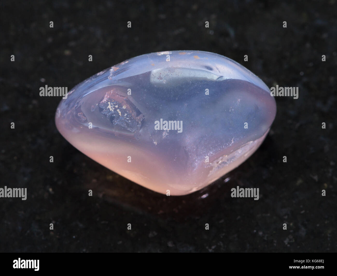 macro shooting of natural mineral rock specimen - tumbled translucent ...