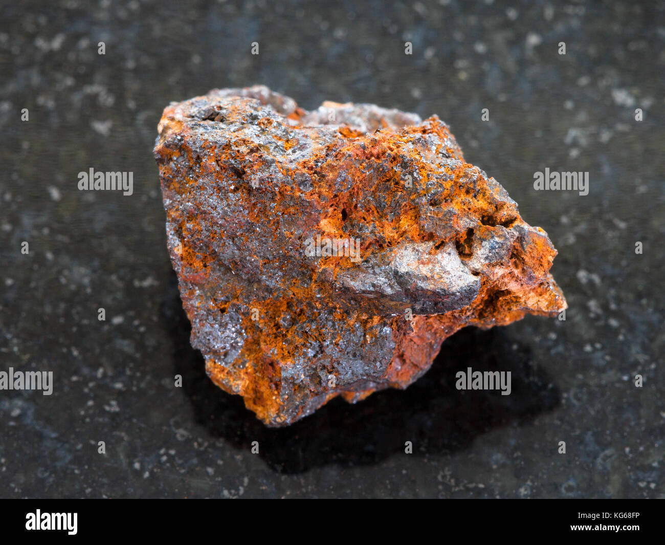 macro shooting of natural mineral rock specimen - rough Hematite (iron ...