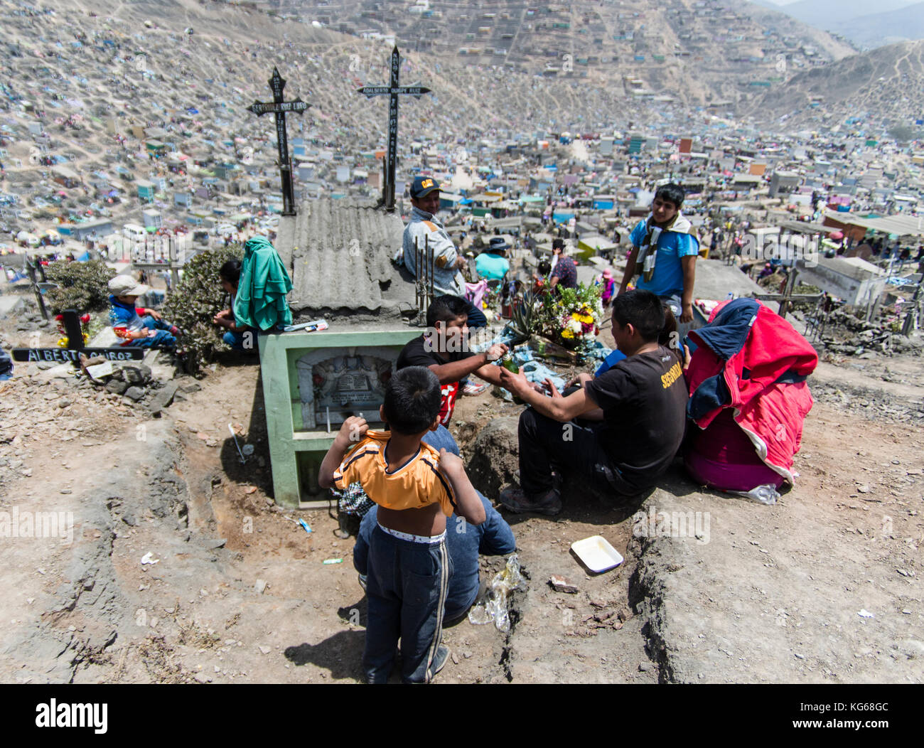 All Saints Day in Lima cemetery, Peru Stock Photo - Alamy