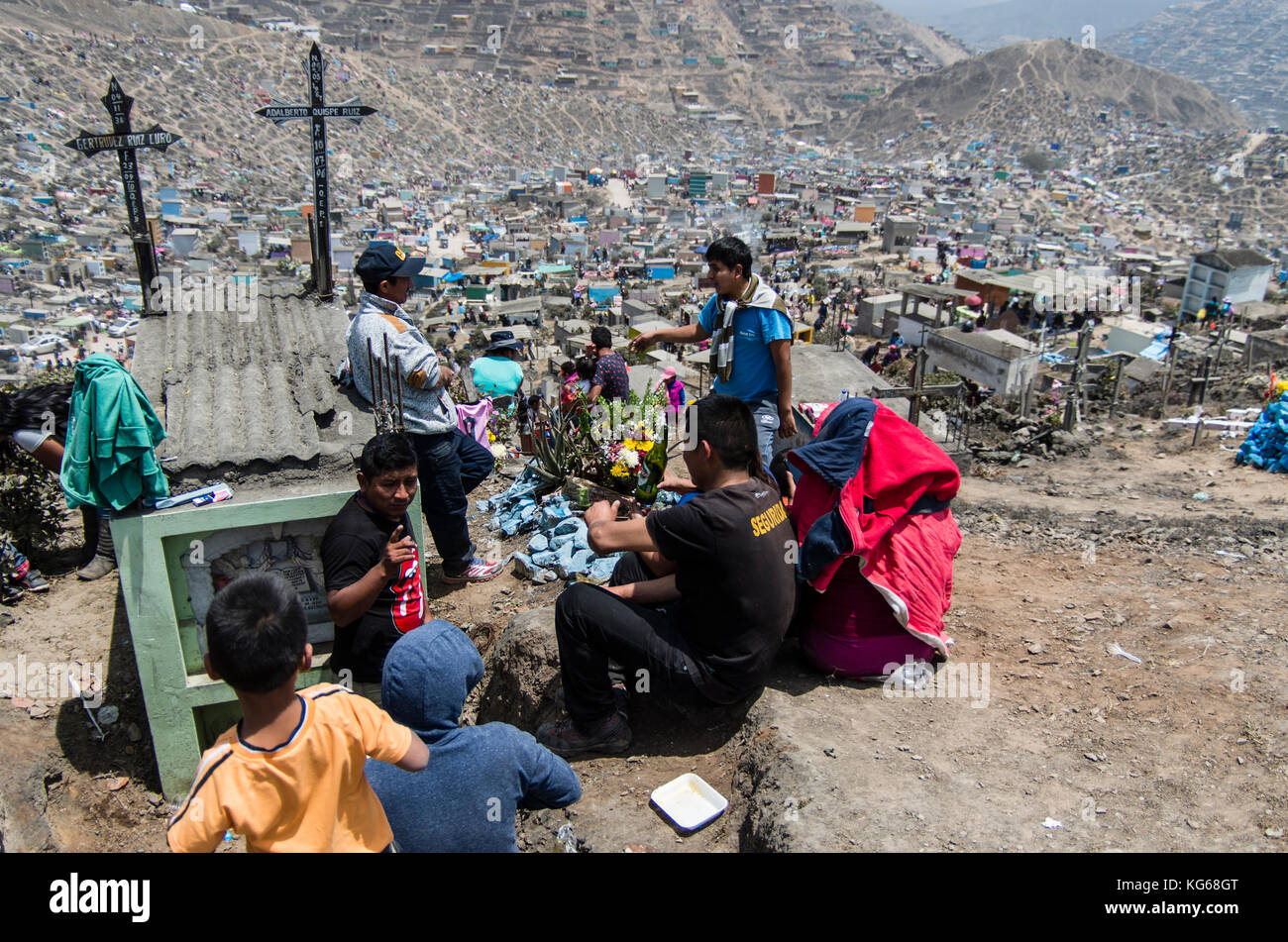 All Saints Day in Lima cemetery, Peru Stock Photo - Alamy
