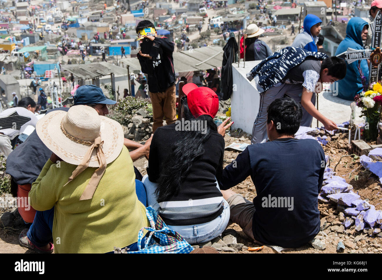 All Saints Day in Lima cemetery, Peru Stock Photo - Alamy