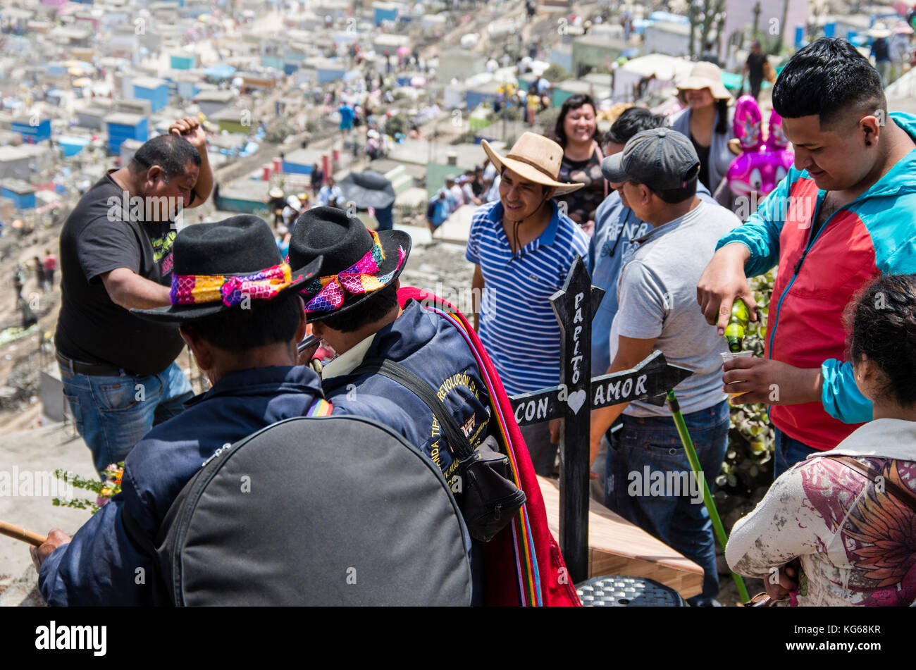 All Saints Day in Lima cemetery, Peru Stock Photo - Alamy