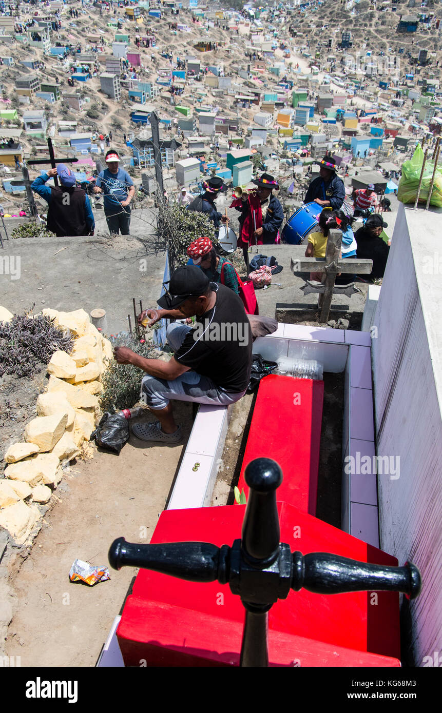 All Saints Day in Lima cemetery, Peru Stock Photo - Alamy