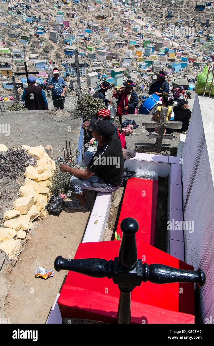All Saints Day in Lima cemetery, Peru Stock Photo - Alamy