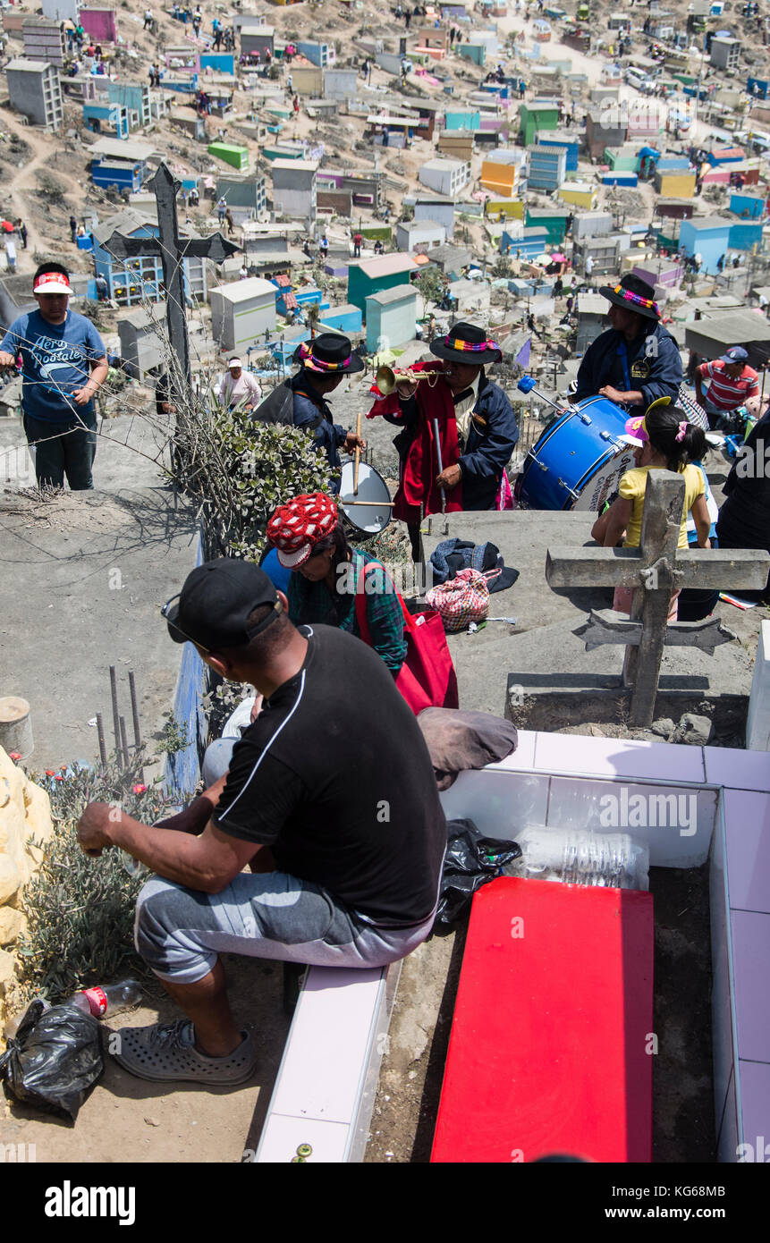 All Saints Day in Lima cemetery, Peru Stock Photo - Alamy