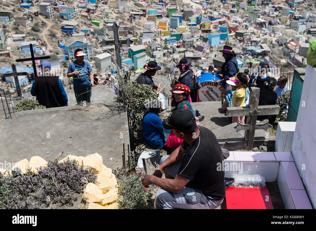 All Saints Day in Lima cemetery, Peru Stock Photo - Alamy
